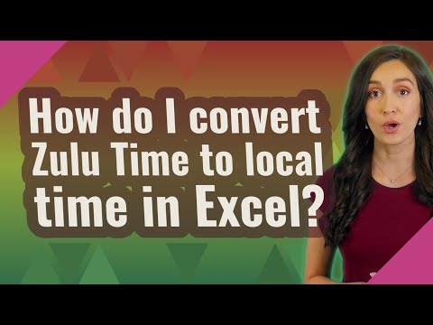 How do I convert Zulu Time to local time in Excel?