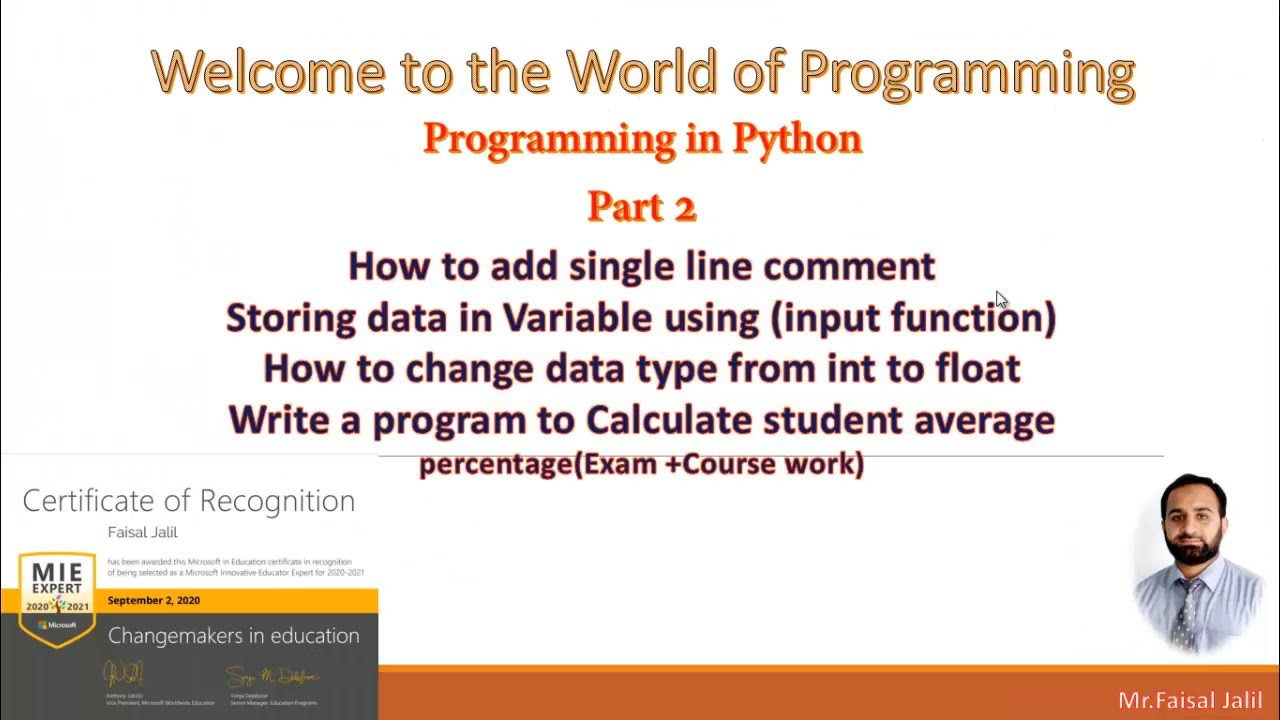 How to Calculate Student average percentage using python | python Scaffolding | Learn how to code