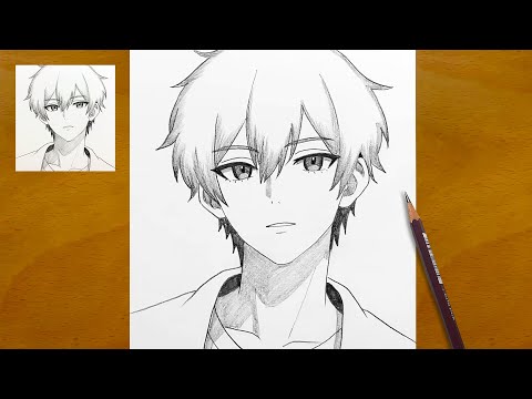 Drawing anime boy step by step || Simple anime sketch ideas || Original character illustration