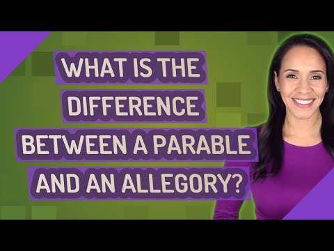 What is the difference between a parable and an allegory?