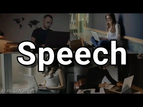 Speech: American Pronunciation, Meaning, and Usage in Sentences