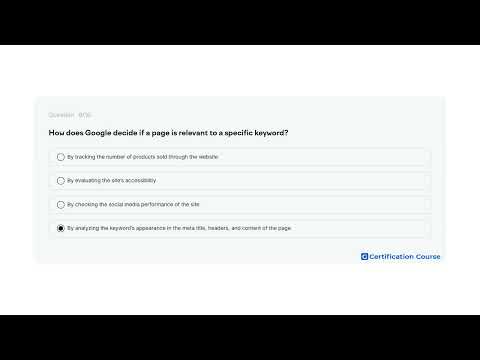 How does Google decide if a page is relevant to a specific keyword?
