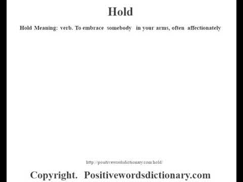 Hold definition | Hold meaning