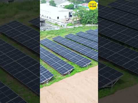 Longi Solar Panels | Aerial view | MW Commercial Solar Panel System Installation