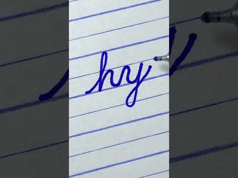 hy - How to write English cursive small letter connections | How to improve cursive handwriting