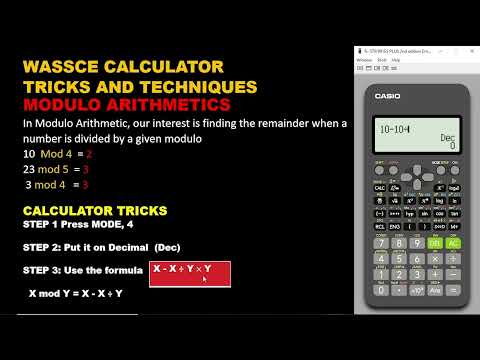 Calculator Techniques for solving Modulo Arithmetic