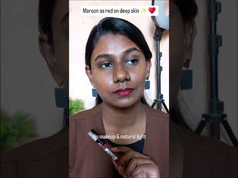 RED ❌️ MAROON ✅️ lipstick for deep/brown skin #lipstick