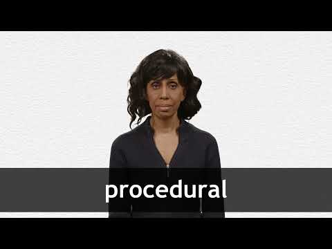 PROCEDURAL definition and meaning | Collins English Dictionary