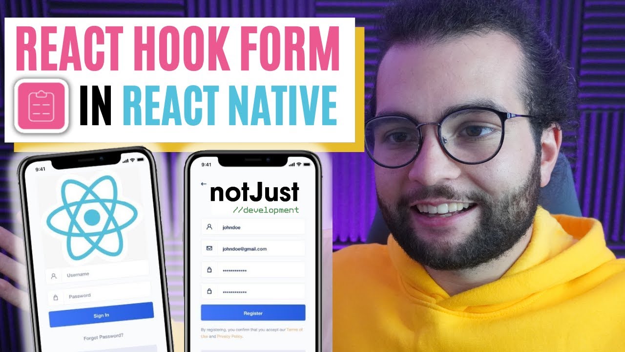 Authentication Form in React Native using React Hook Form (tutorial for beginners)