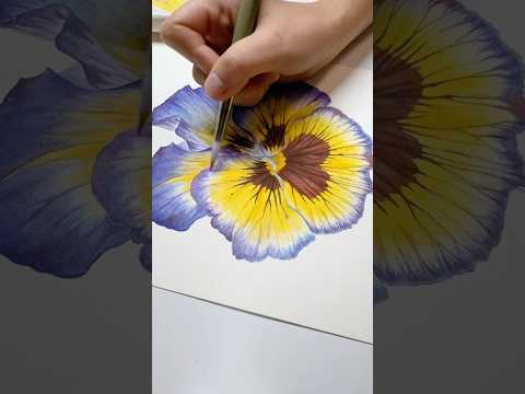 Watercolor Violet flower 🌸 #painting #art #artprocess #floral #floralart #artist #flowers #drawing