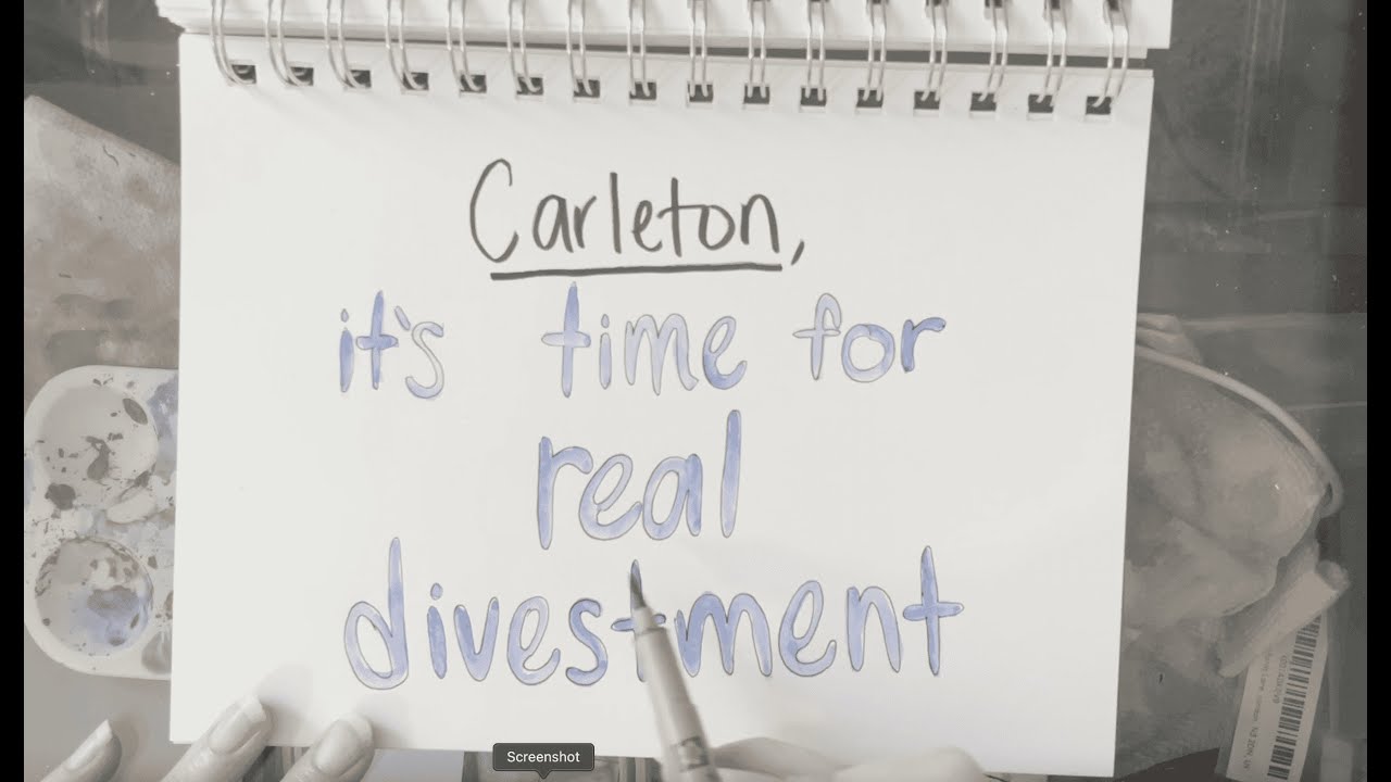 Carleton- It's Time to Divest Now