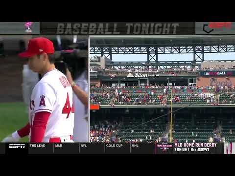 Shohei Ohtani Nearly Hits One Out Of Coors Field In Batting Practice | 2021 Home Run Derby