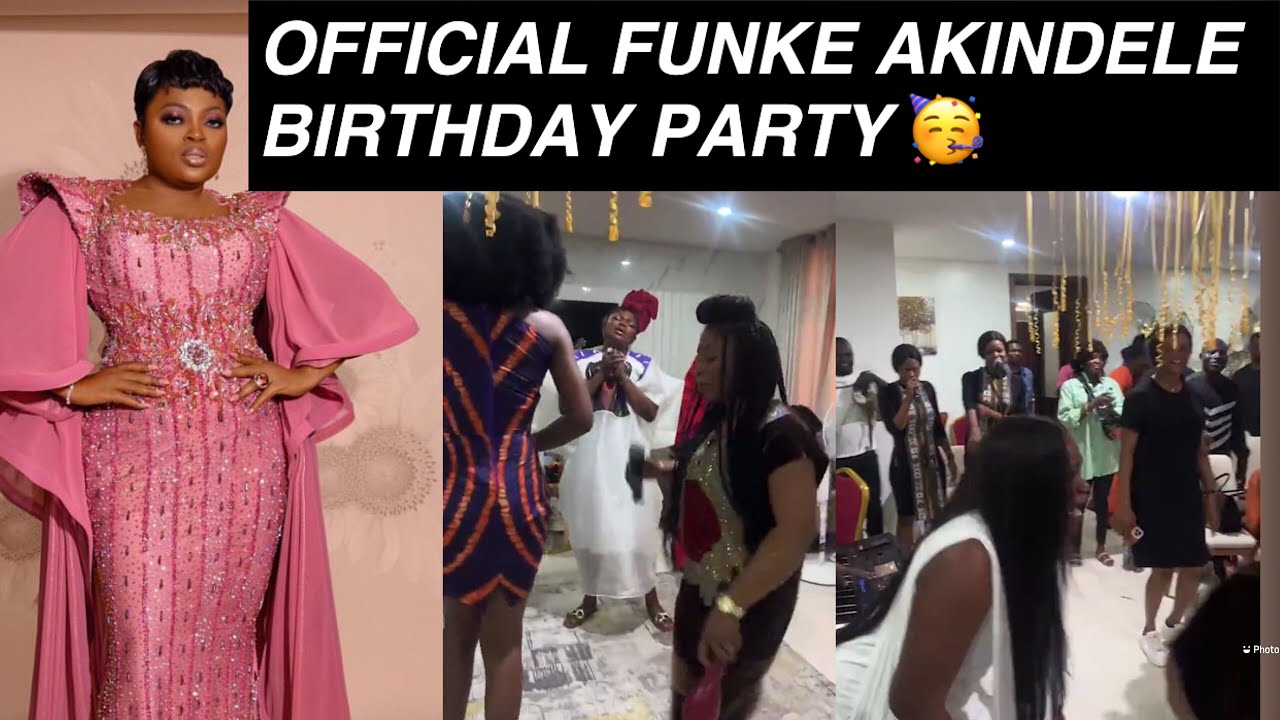 Beautiful moment jjcskillz surprised Funke akindele/some highlights of Funke akindele birthday party