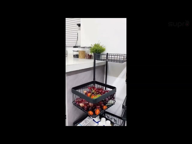 Kitchen Stands & Trolleys - Rotating Kitchen Storage Rack Vegetable ...