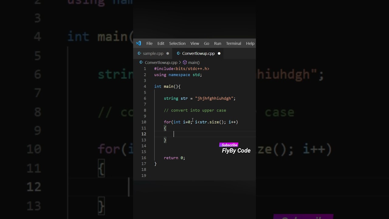 Convert lower to upper case without function in C++ for competitive coding || #short #cpp #coding