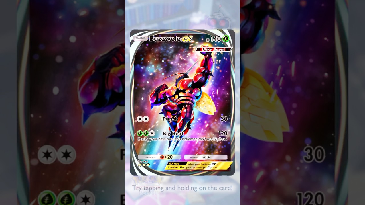 Buzzwole EX Immersive Card | Pokemon TCG Pocket | Extradimensional Crisis