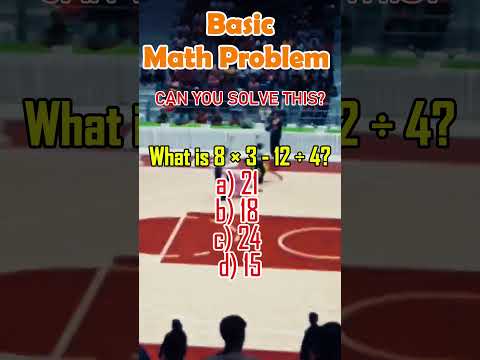 What is 8 × 3 - 12 ÷ 4?a) 21 b) 18 c) 24 d) 15#MATH #viralvideochallenge #CivilServices #mathtutor