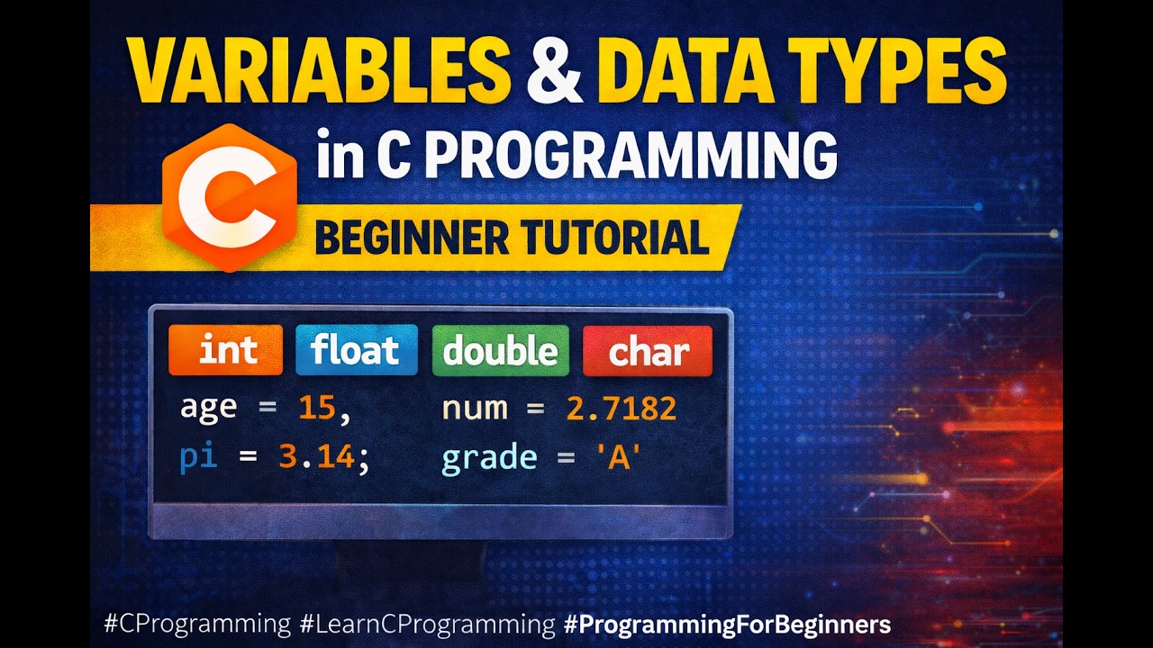 Variables and Data Types in C Programming || Beginner Tutorial