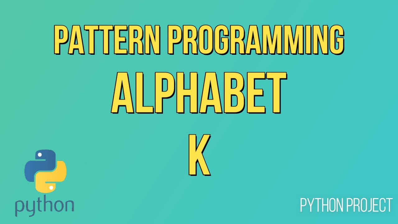 Write a Python Program to print Alphabet pattern K || Pattern Programming || Python Projects