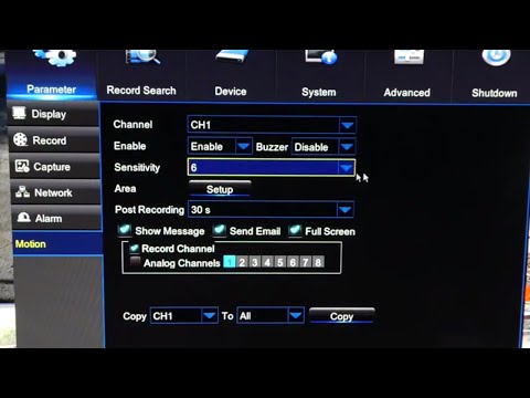 Setting Up The Motion Sensor on The Cobra 63890 Surveillance DVR