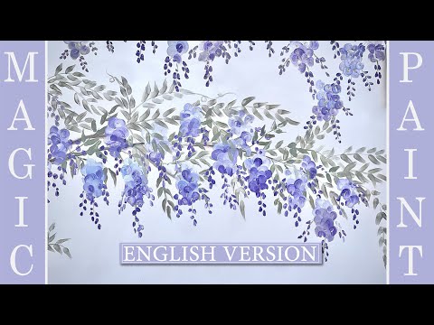 How to decorate walls with Magic Wall! DIY Elisa & Magic Paint! How to paint a flowering wisteria