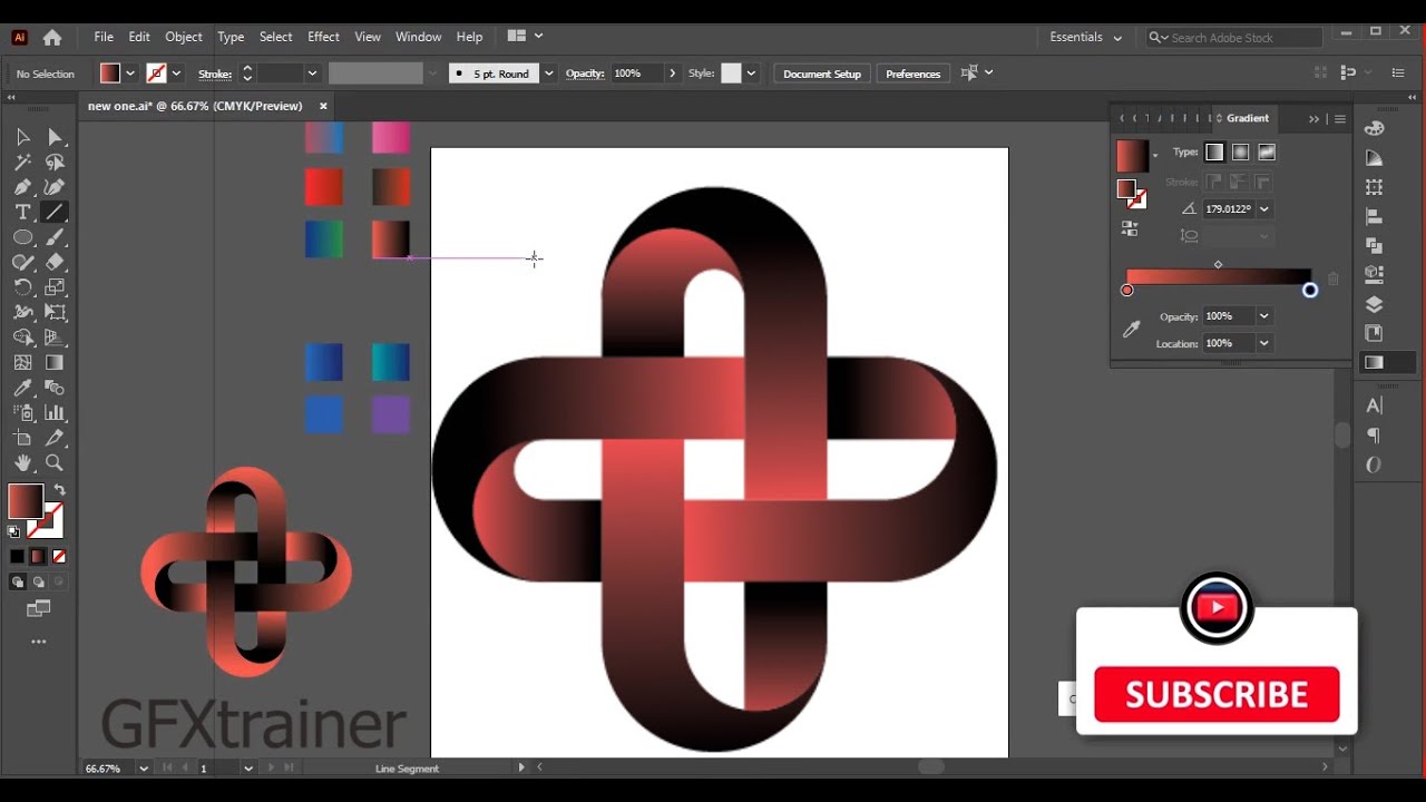 New Gradient Logo Design in Adobe Illustrator Graphic Designer #graphics #illustratortutorial