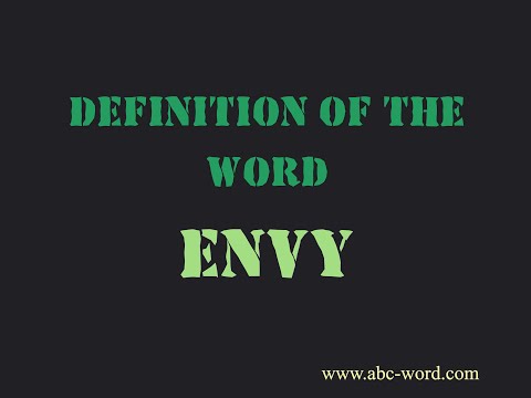 Definition of the word "Envy"