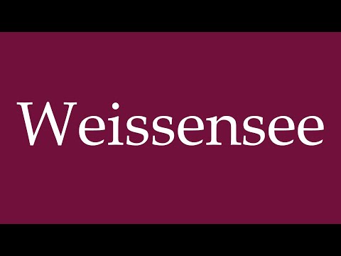 How to Pronounce ''Weissensee'' Correctly in German