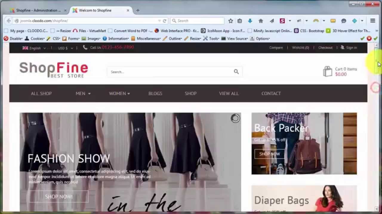 How to install Joomla 2.5 Template Quickstart