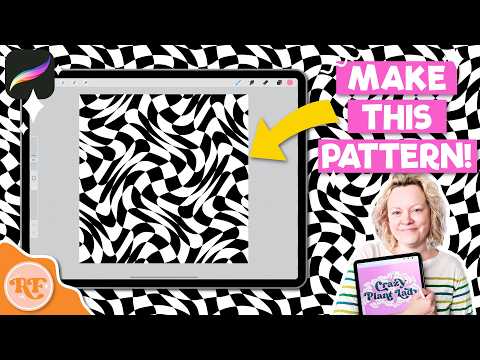 Create a Wavy Geometric Checkerboard Pattern in Procreate | Seamless Pattern Tutorial