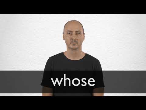 WHOSE 释义 | 柯林斯英语词典
