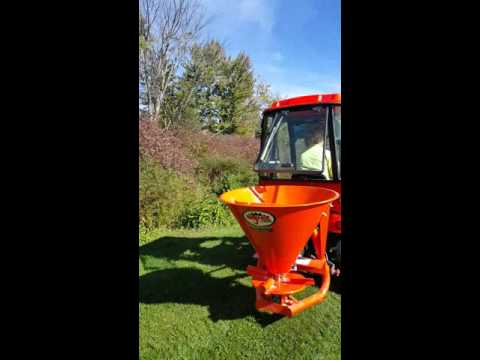Learning How To Use The Agrex 150 spreader. 100415