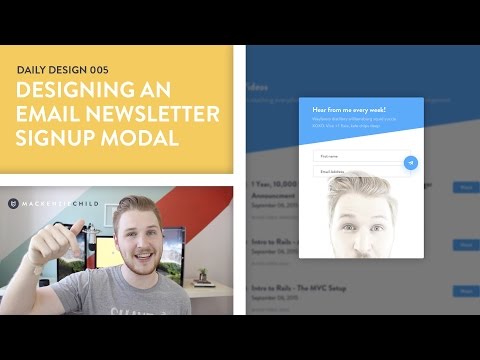 Daily Design 005 - Designing an Email Newsletter Signup Modal