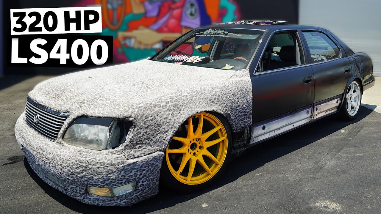 Fuzzy Lexus LS400 Ripped So Hard at Hoonigan Burnyard Tire Crackles ...