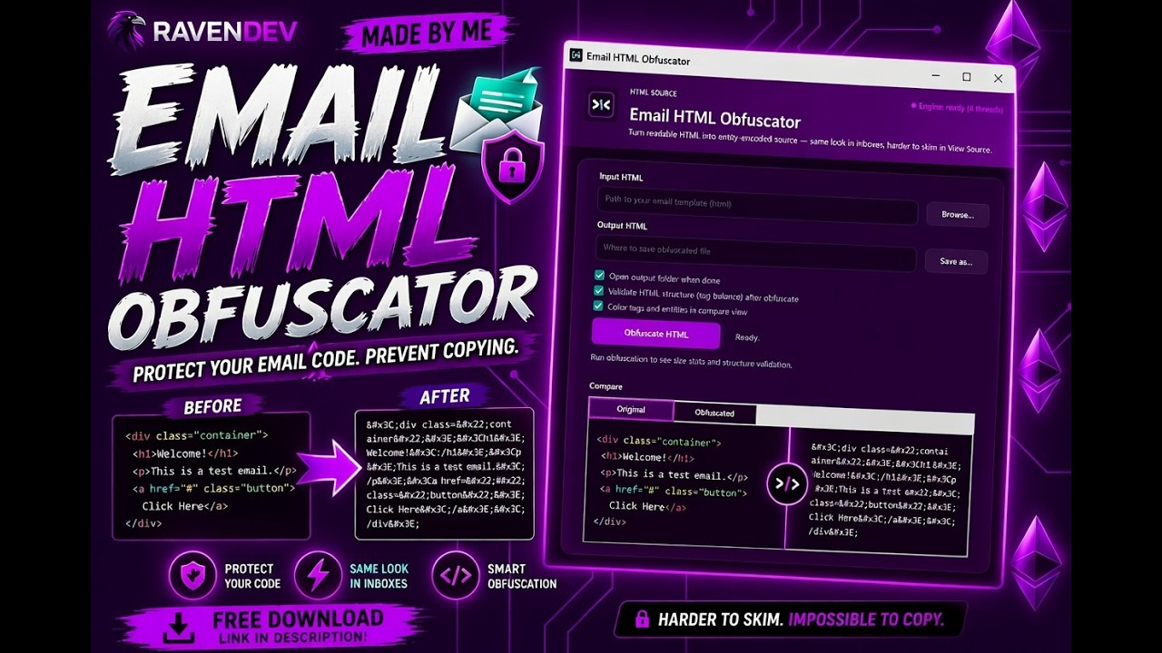 Email HTML Obfuscator 2026 – How to Protect Your Email Templates from Copying & Theft