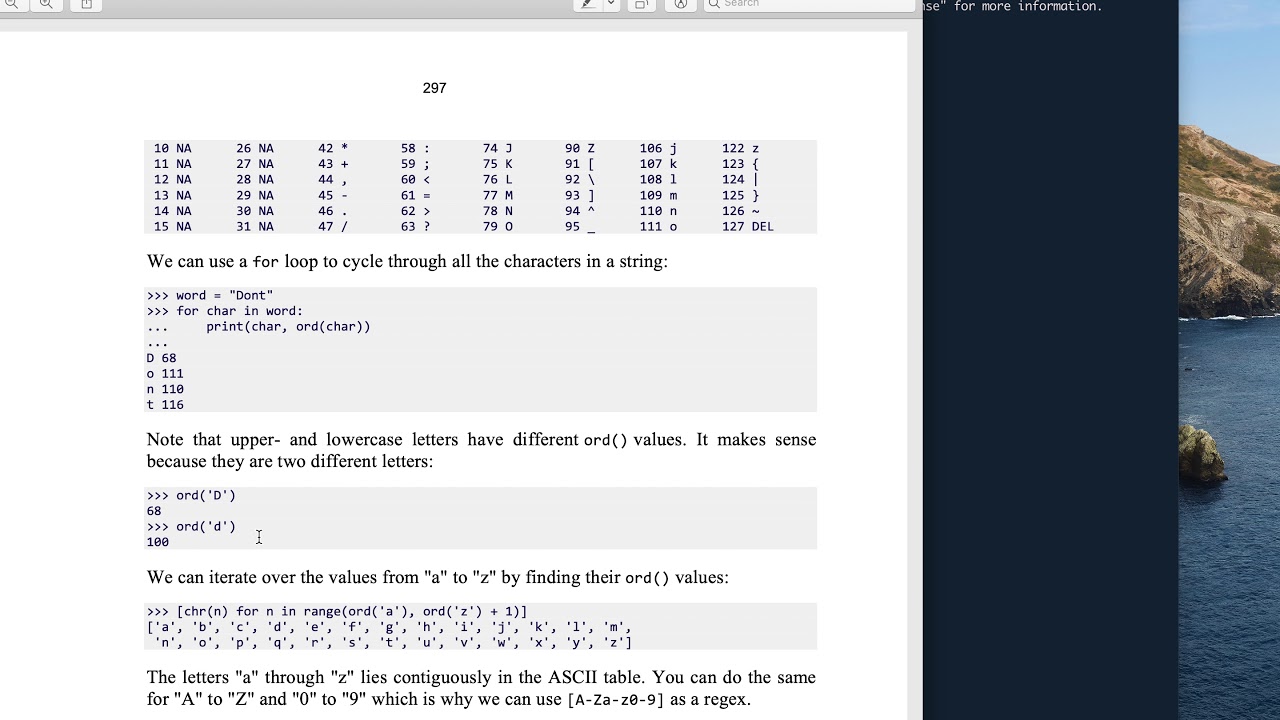 Tiny Python Projects: Ch 18 Pt 4 (Using character ranges)