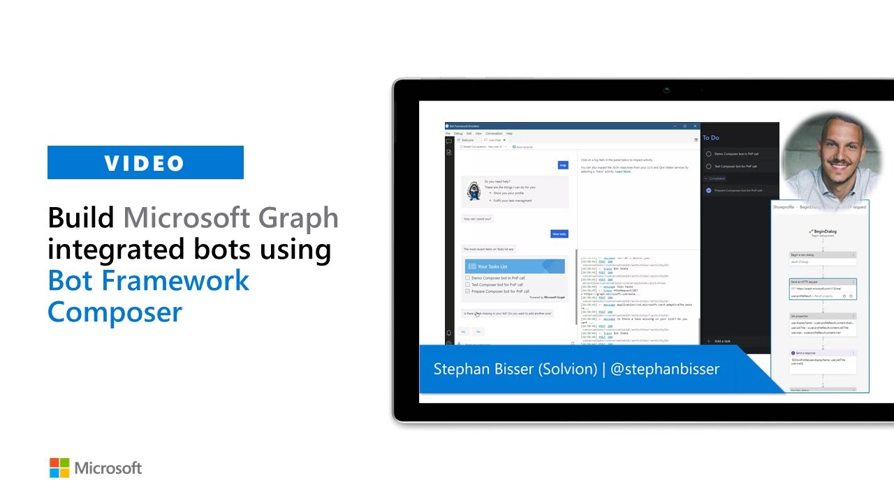 Build Microsoft Graph integrated bots using Bot Framework Composer