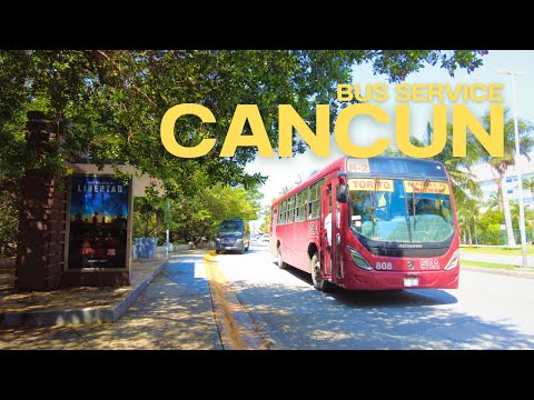 🇲🇽 ONLY US$ 0.70 to ride the bus! Save money, avoid the taxis in Cancun Mexico