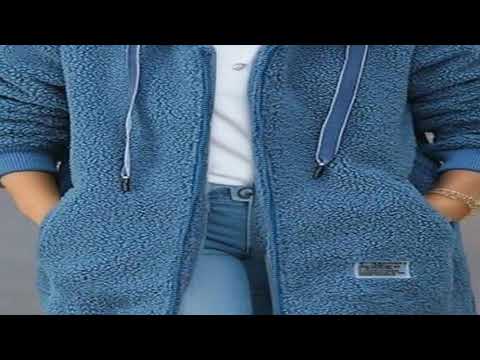 Thickened Fleece-lined Sweatshirt Women's Hooded Top Cardigan Winter Trendy New Style Lamb Wool Jack