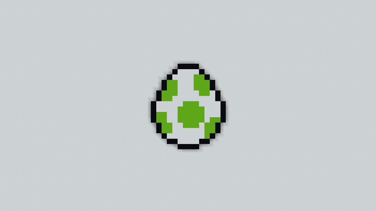 Minecraft Pixel Art: Yoshi Egg #shorts