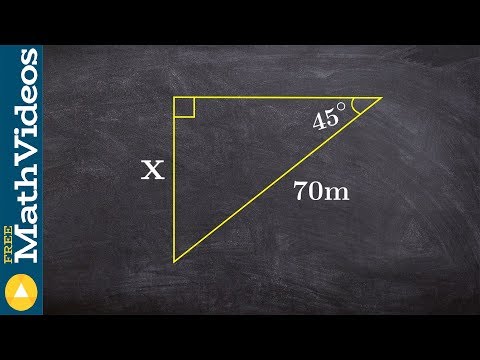 Find the missing side of a right triangle without a calculator