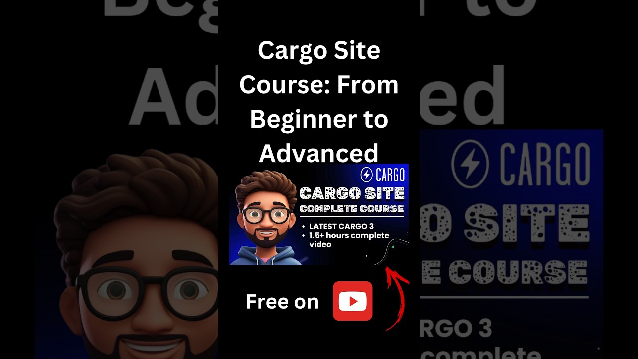 Cargo Site Complete Course 2025 | Cargo 3 | Cargo collective Tutorial