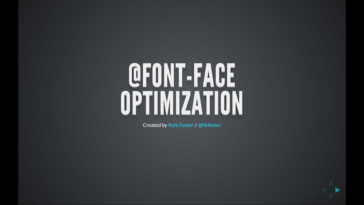 On @font-face Optimization