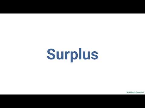 How to Pronounce surplus