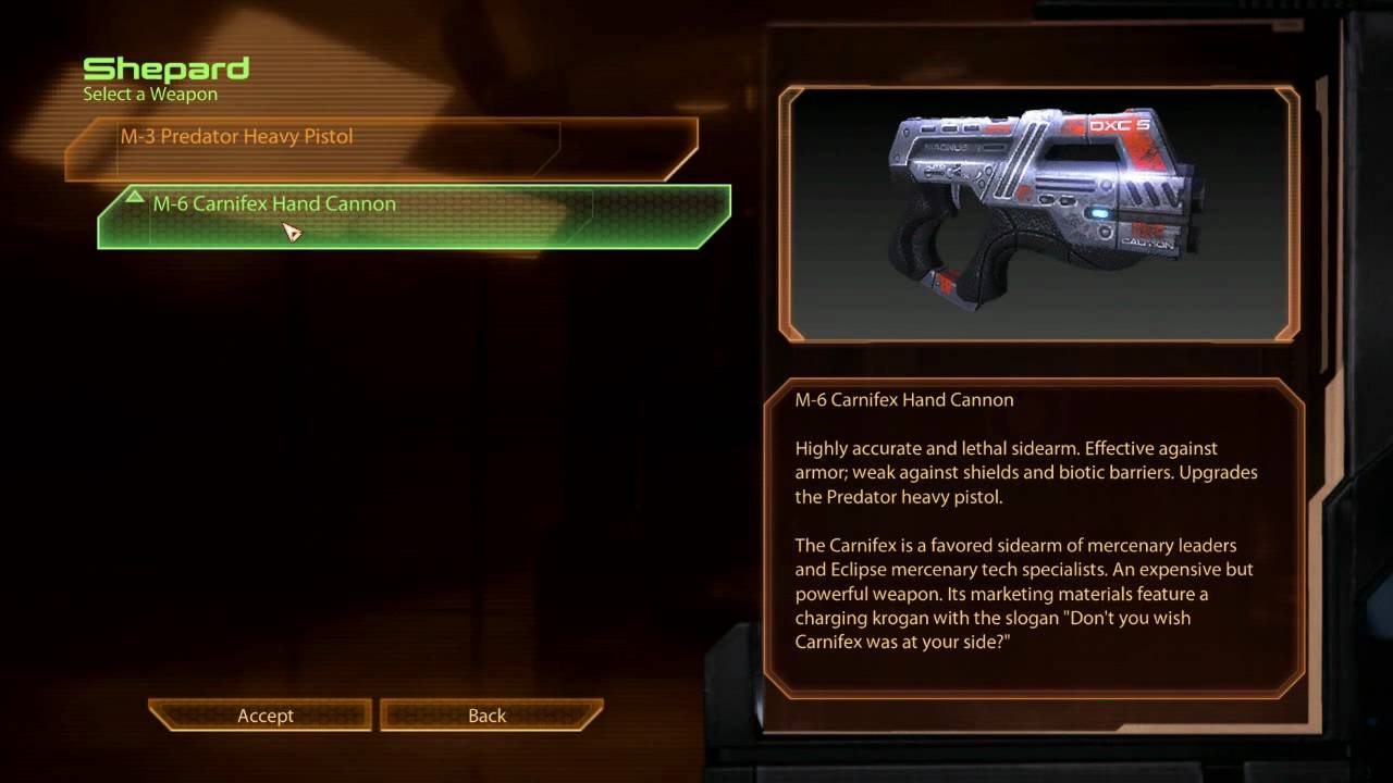 Mass Effect 2 (HD) Gameplay - Weapon Loadouts