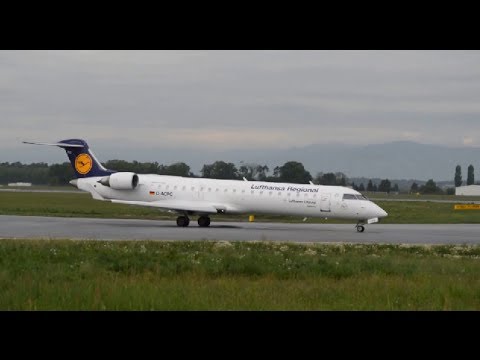 Flughafen Graz | Ankunft AUA DHC-8, Taxiing & Takeoff Lufthansa CRJ700