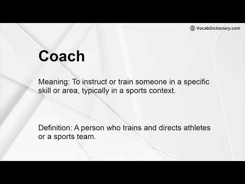 Coach Meaning
