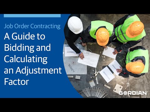 How To Bid and Calculate and Adjustment Factor, Job Order Contracting