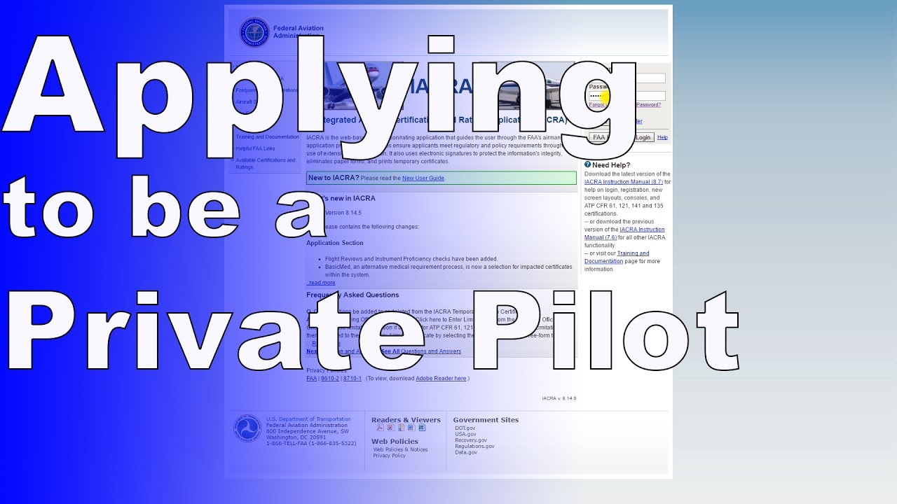 How to fill out IACRA | Private Pilot Application