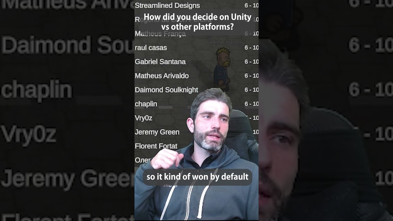 Why did you decide on Unity? Why not Unreal, Godot, GameMaker?